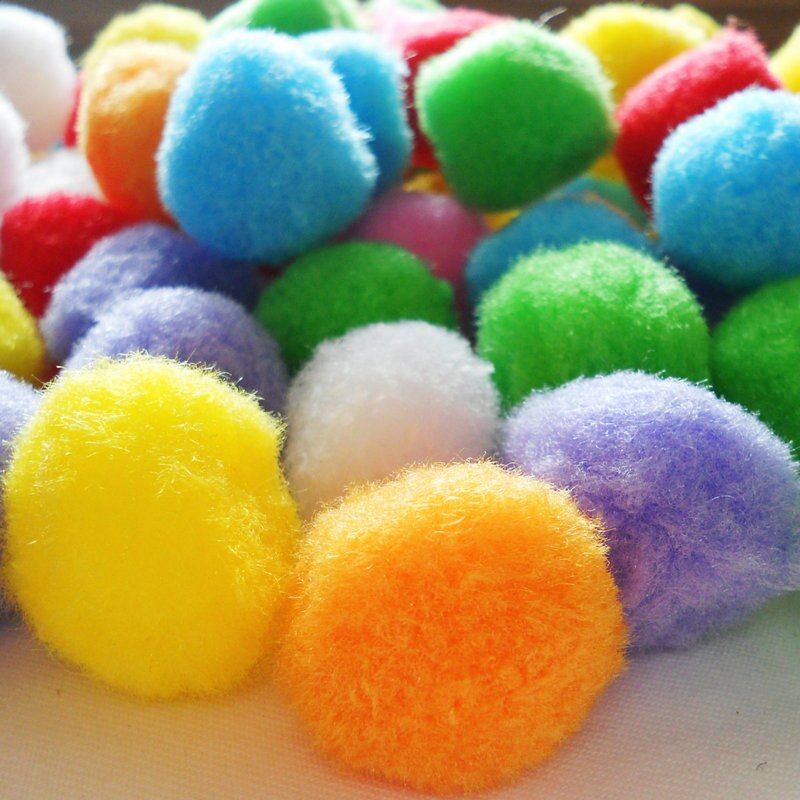 10PCS 3cm Pompom Multicolor pom-pom Craft material... – Grandado