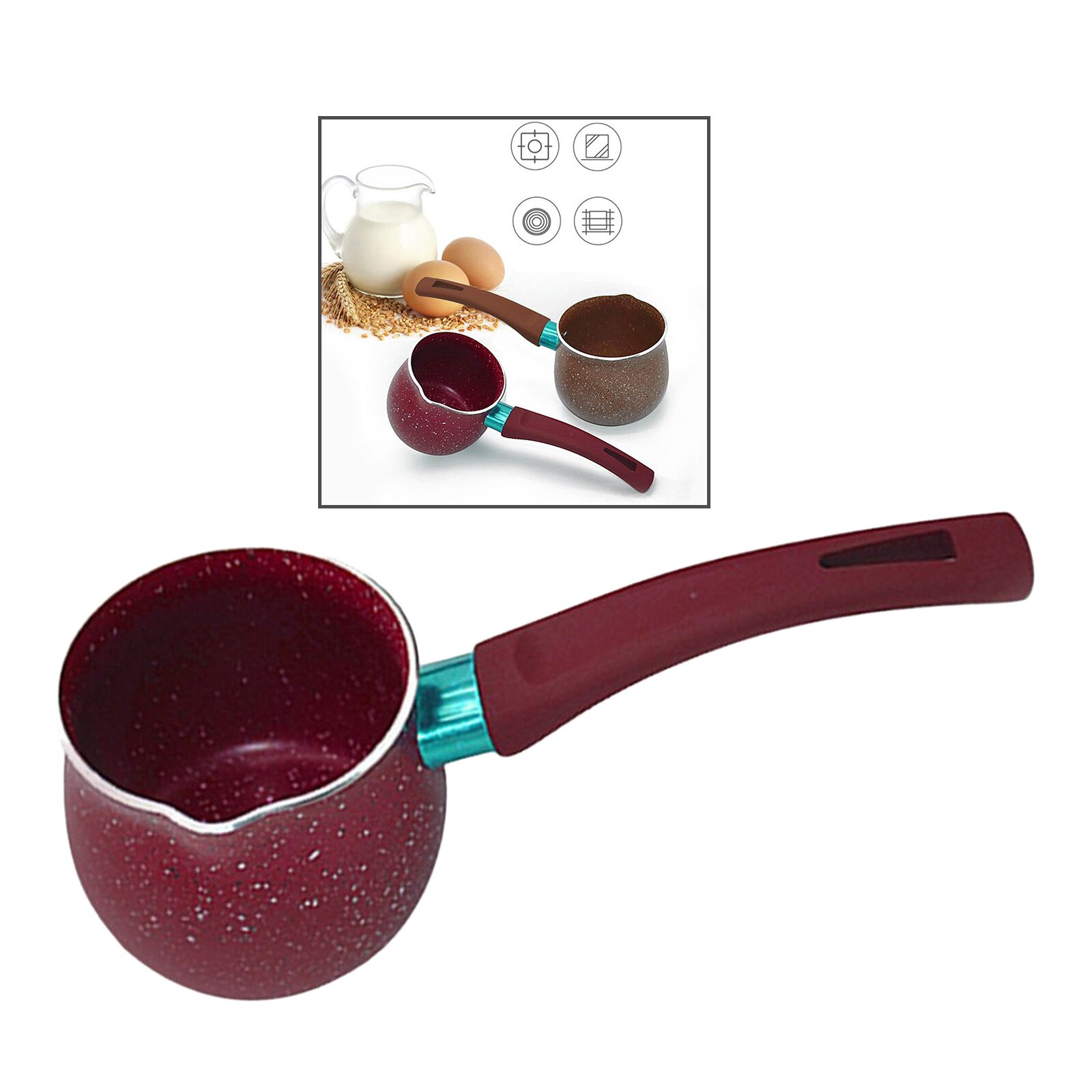 Non-stick Saucepan Milk Pot with Plastic Handle Bu... – Grandado