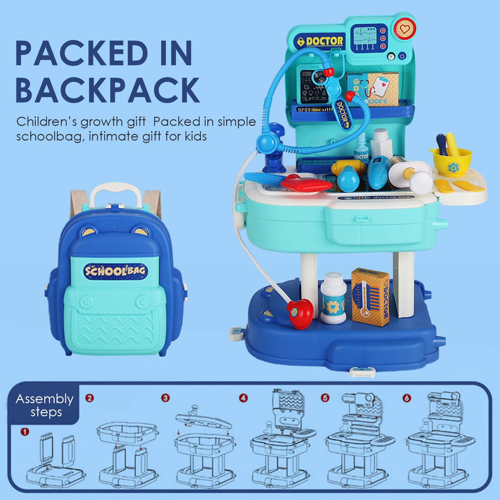 31pcs Pretend Play Doctor Educationa Toys 2-in-1 T... – Grandado