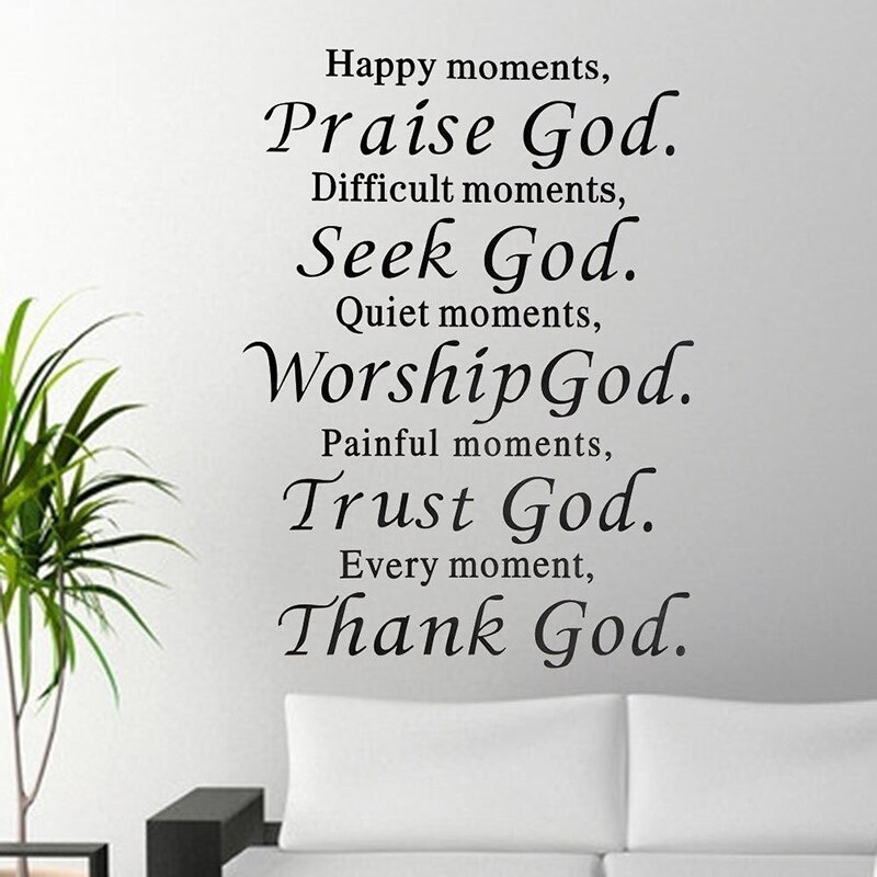 wall stickers Quote Praise God Bible Verses wallpa... – Vicedeal
