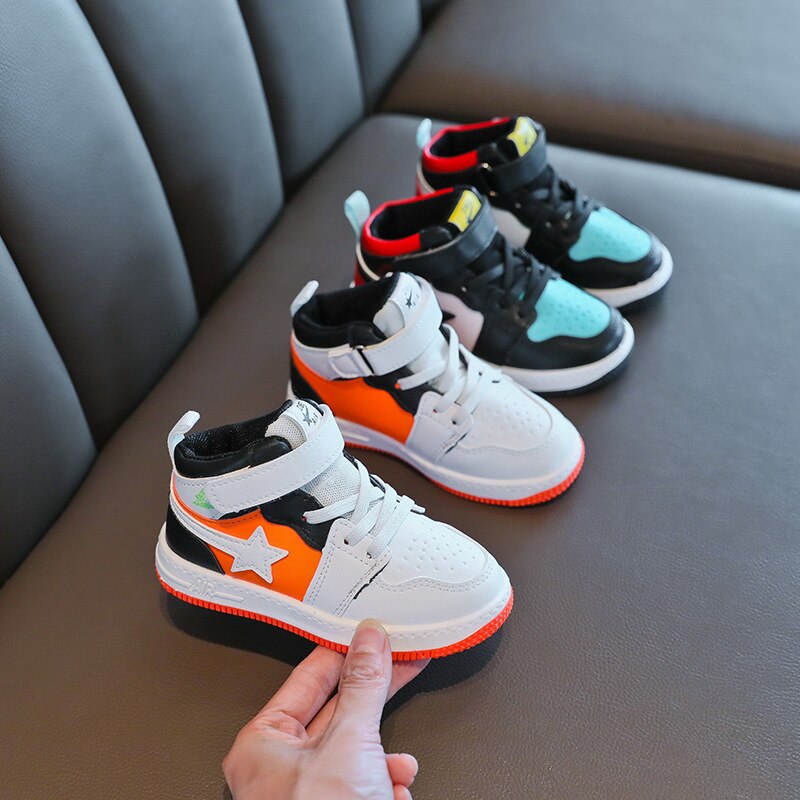 Children's high top sneakers fall girls casual sho... – Grandado