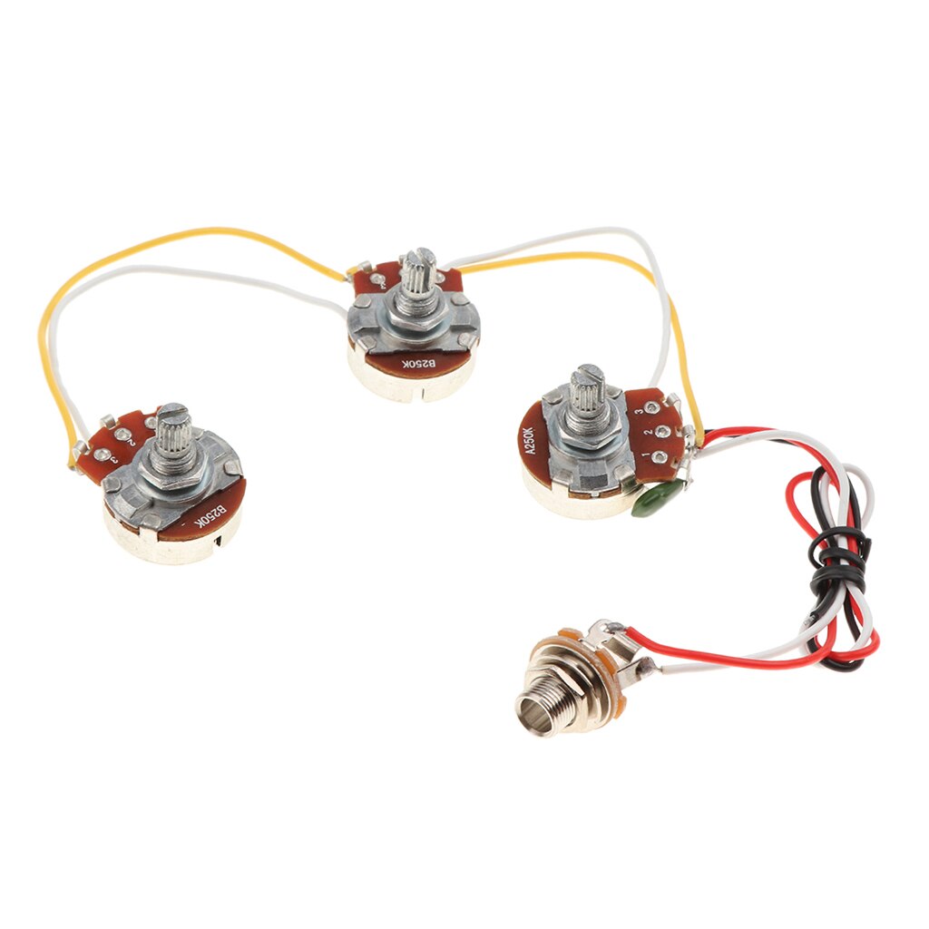 Jazz Bass Circuit Wiring Kit Tone Volume A250K B25... – Grandado