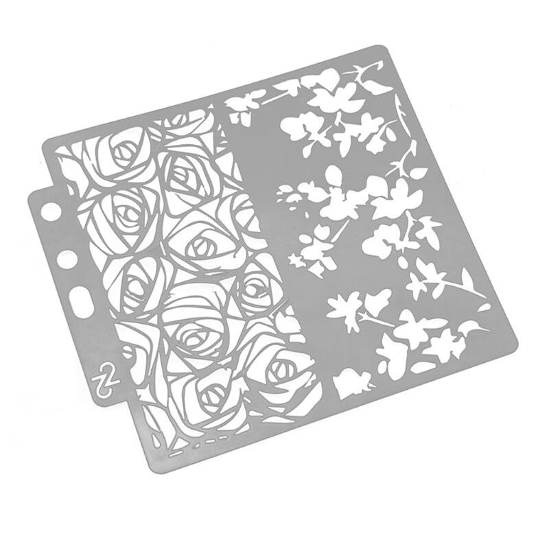 Blomma stenciler mall målning scrapbooking präglin... – Vicedeal