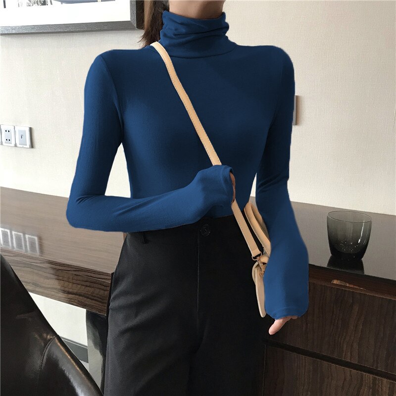 Naisten pitkähihainen, ohut istuvuus, korkea kaulu... – Vicedeal