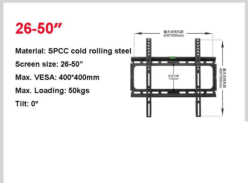 26-50" Universal Wall TV Mount – Vicedeal