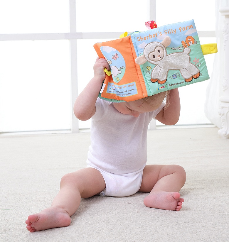 Baby Cloth Book 3D Waterproof Animal Style Monkey/... – Grandado