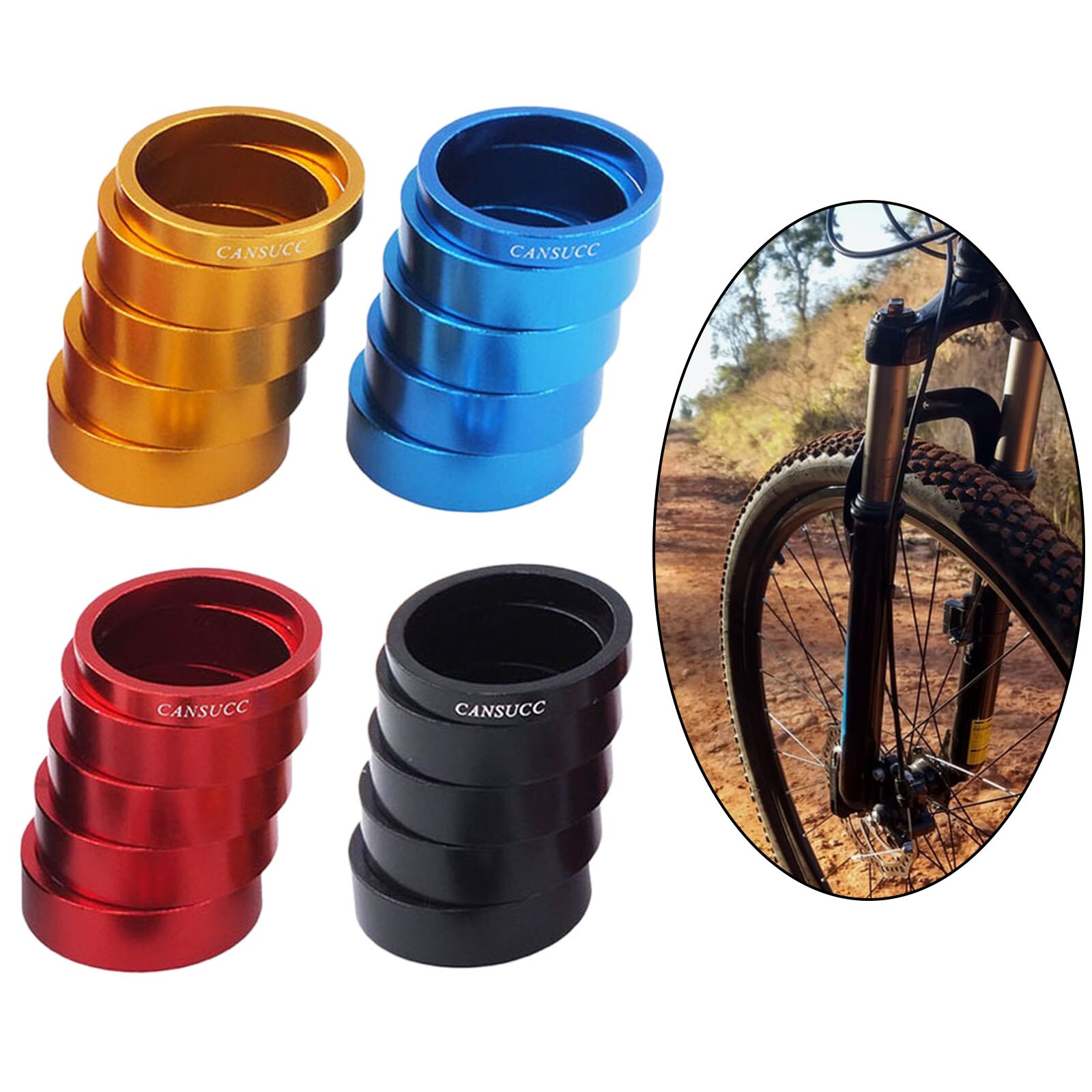 6 Stuks Aluminium Spacer Stem Spacers Voor 1 1/8 I... – Grandado