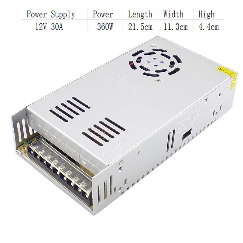 LED Driver Power Supply AC100V-265V to DC 12V 30A ... – Vicedeal