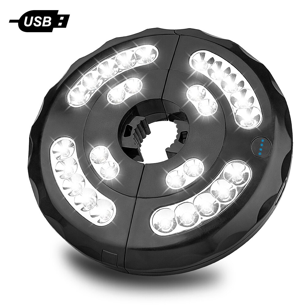 Usb/batteridrevet terrasse paraply lys telt campin... – Vicedeal