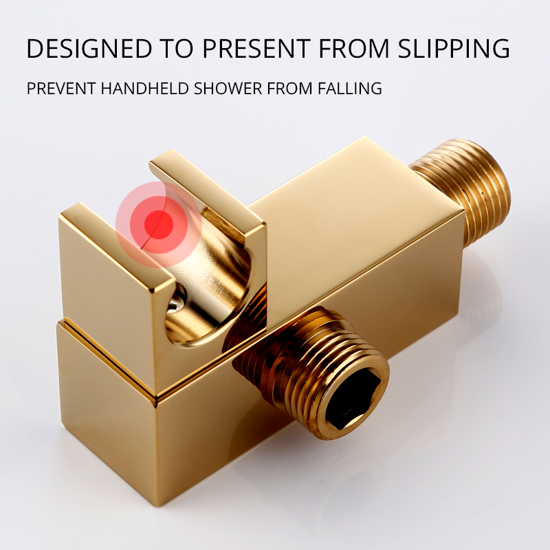 Dusjholder i polert glans gull veggfeste dusjholde... – Vicedeal