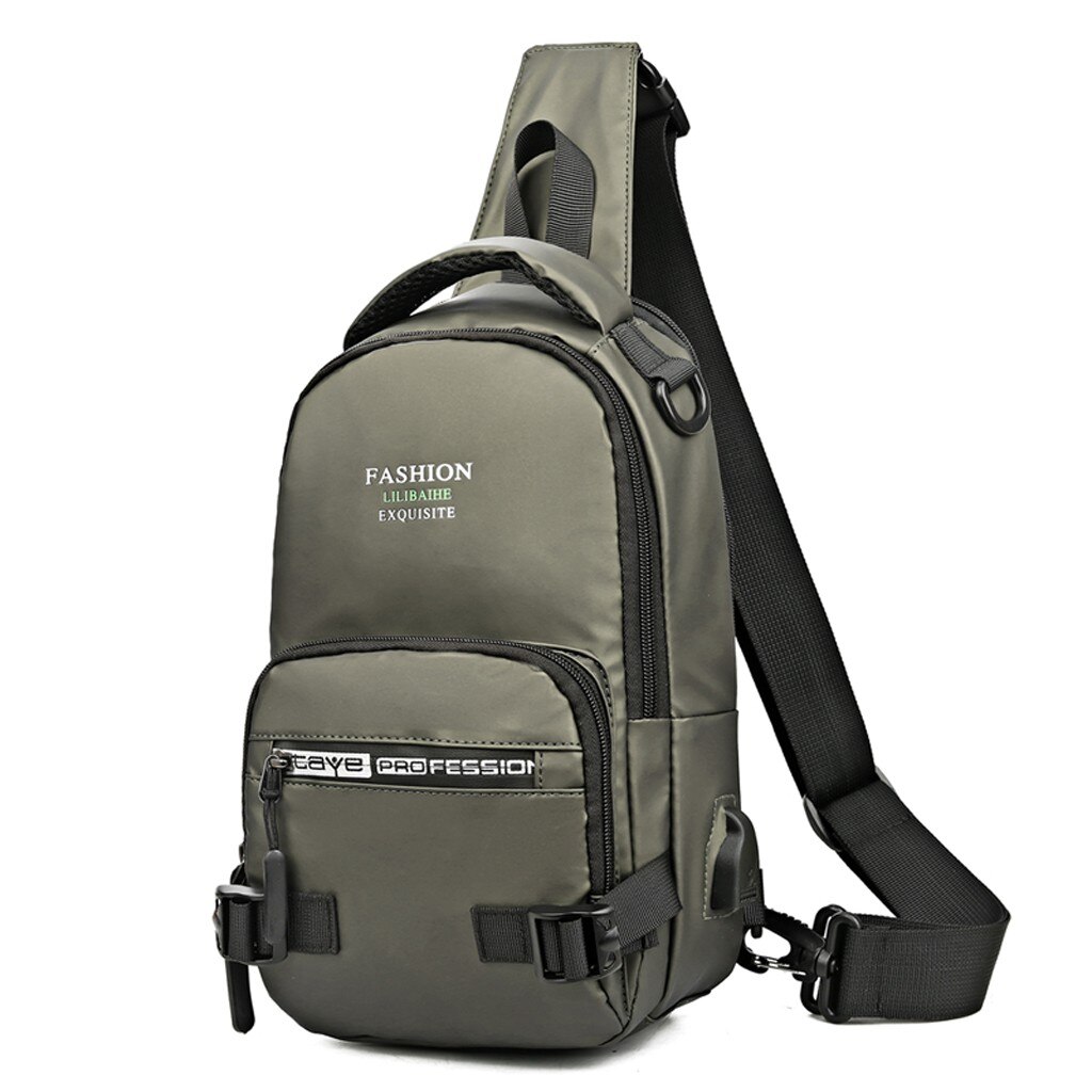Oxford Shoulder Bag Charging Bag USB Chest Bag Out... – Vicedeal
