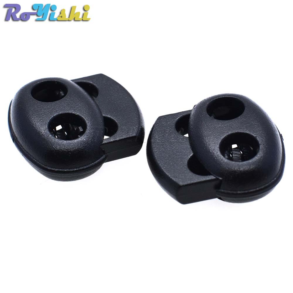 100pcs/pack Plastic Cord Lock Stopper Toggle Clip ... – Vicedeal