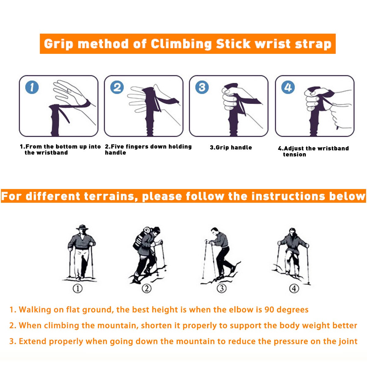 T-handle Walking Stick Telescopic Baton Hiking Tre... – Grandado