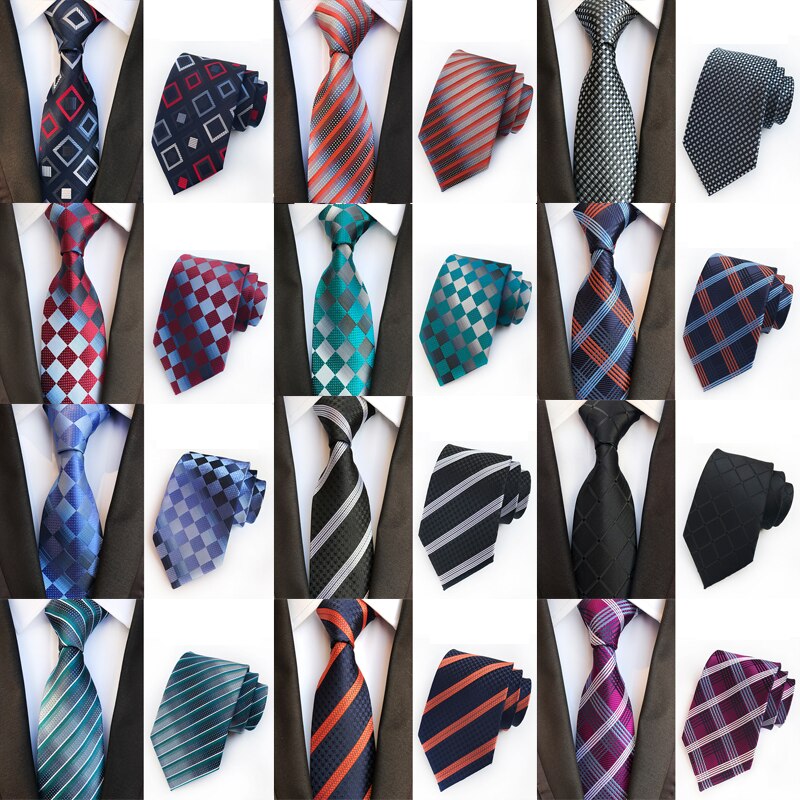 Upscale Men Necktie Plaid Tie Man Business Party W... – Vicedeal