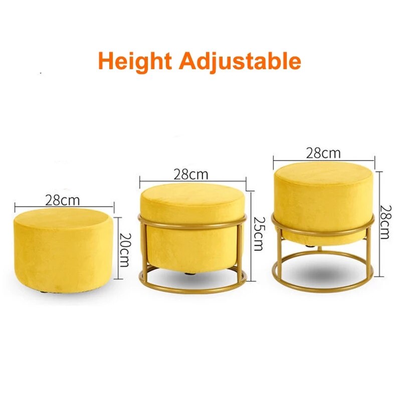 Adjustable Height Nordic Luxury Living Room Stool ... – Vicedeal