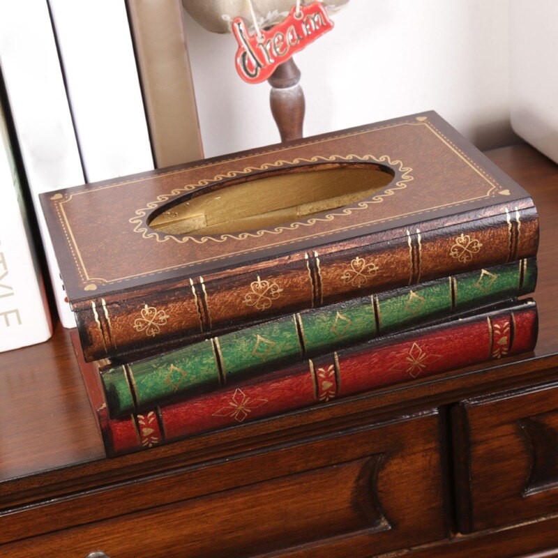 Book Shape Tissue Box Min Tissue Box Luxurious Box... – Grandado