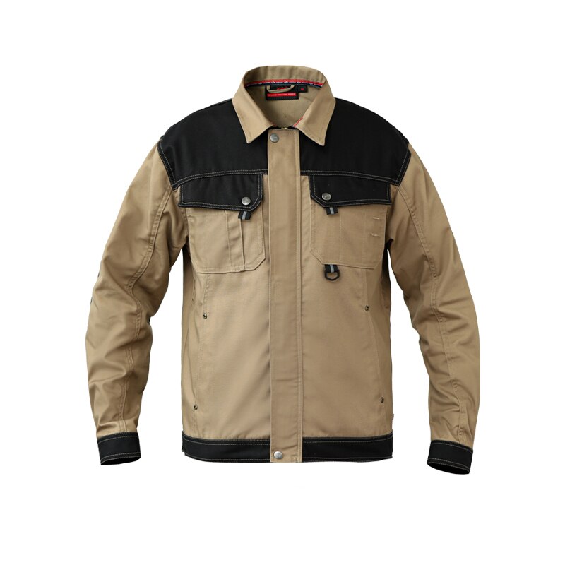 100% Cotton Labor Clothes Long Sleeve Jacket Cargo... – Grandado