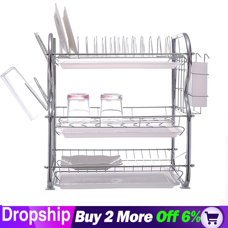 3-Tier Dish Drying The Goods For Kitchen Storage R... – Vicedeal