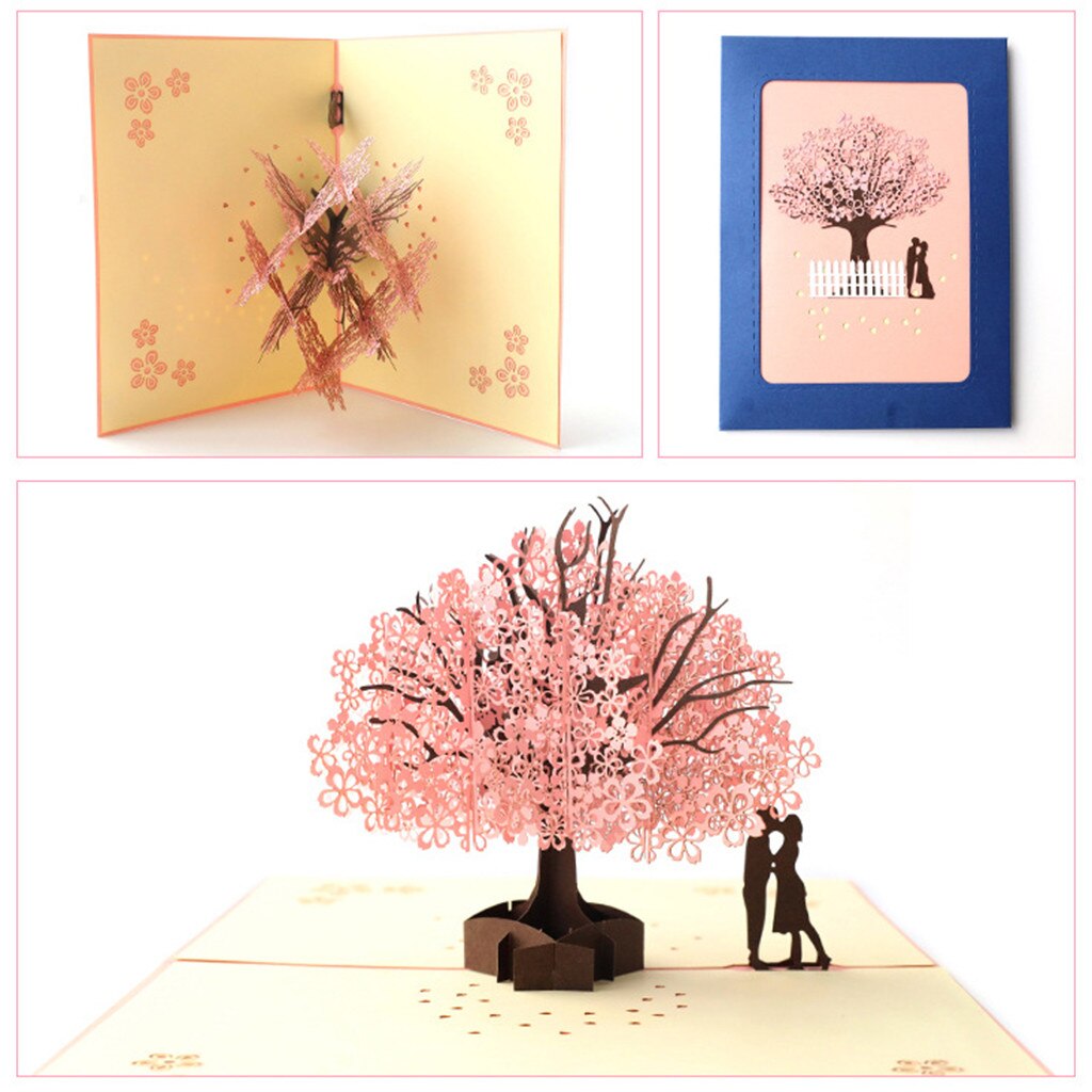 wedding cards Cherry Blossom Shape Lace Wedding In... – Vicedeal