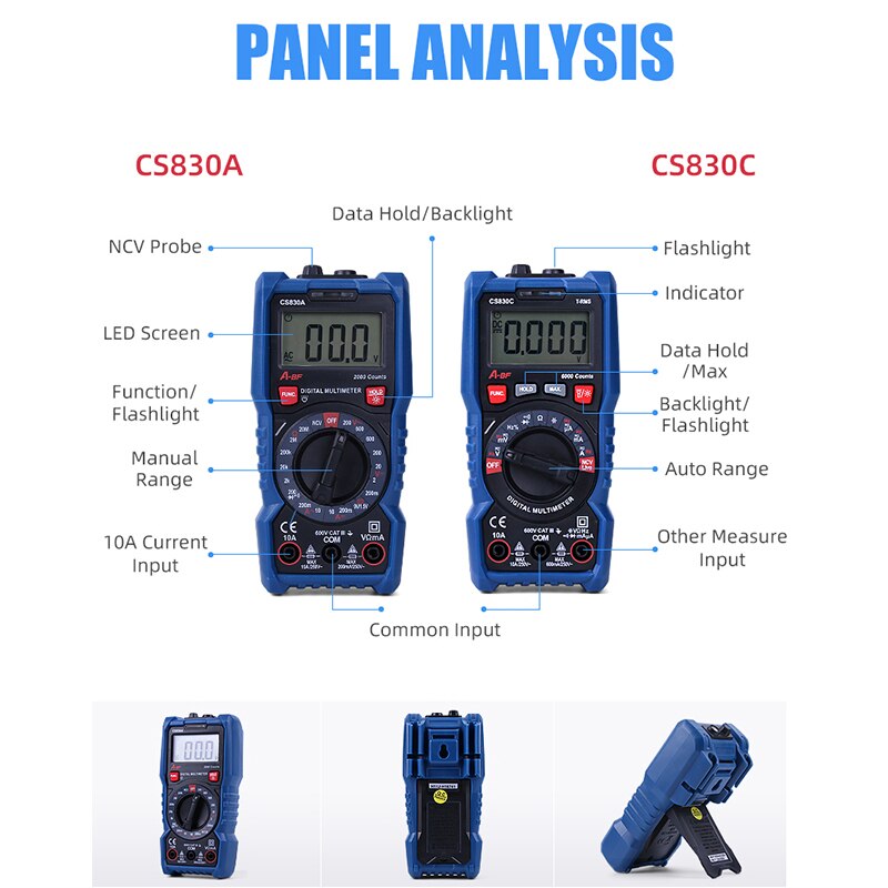 A-BF Portable Multimeter High Precision Intelligen... – Grandado