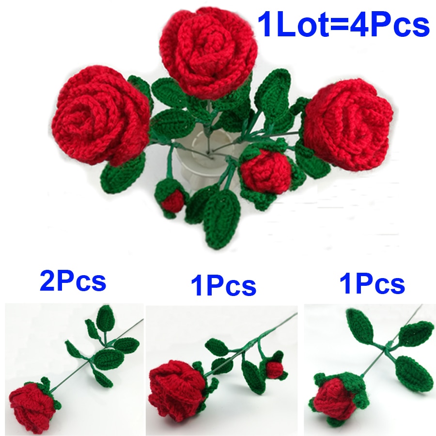 4 pieces/Lot Artificial flower Decoration Finished... – Vicedeal