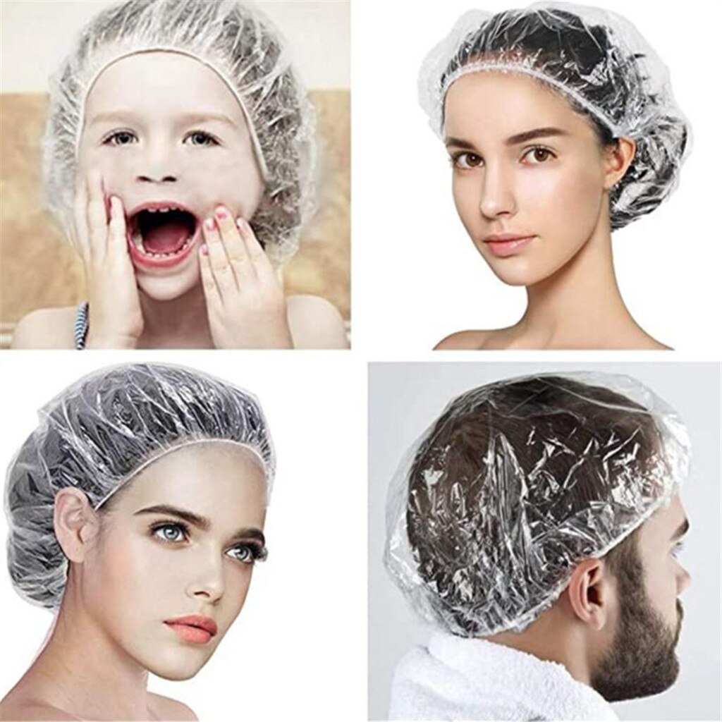 100x Haar Douche Cap Vrouwen Mannen Waterdichte El... – Vicedeal