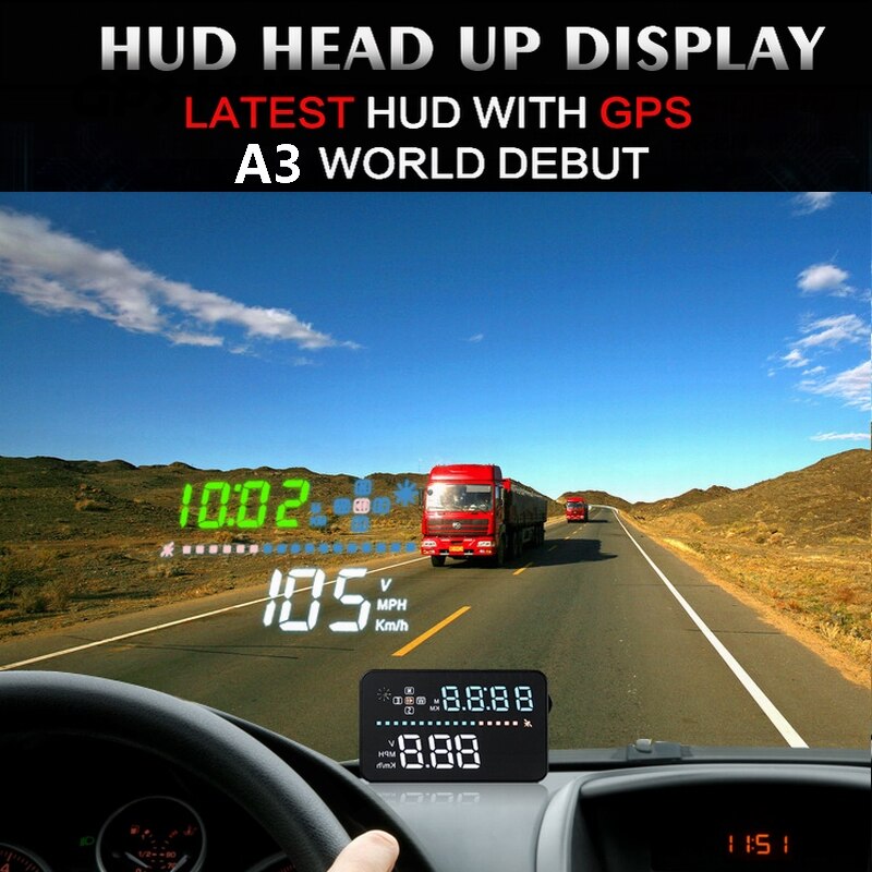A3 3.5 tommer hud head up display obd 2 euobd forr... – Vicedeal