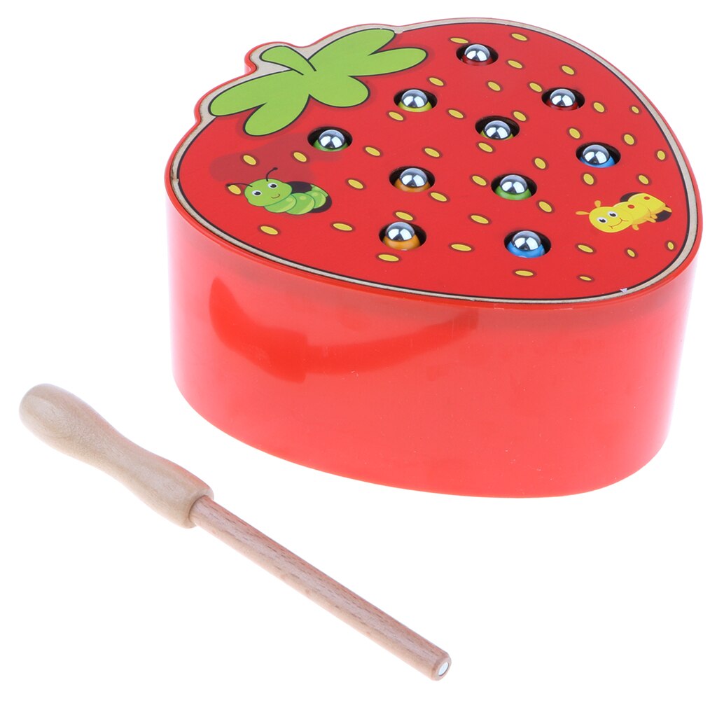Wooden Strawberry Magnetic Bug Catching Game Educa... – Vicedeal