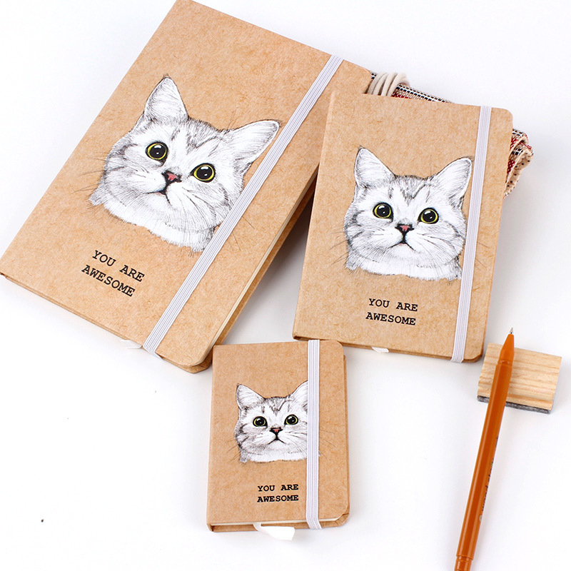 Hard Cover Small Cute Cat Notebook Portable Notepa... – Grandado