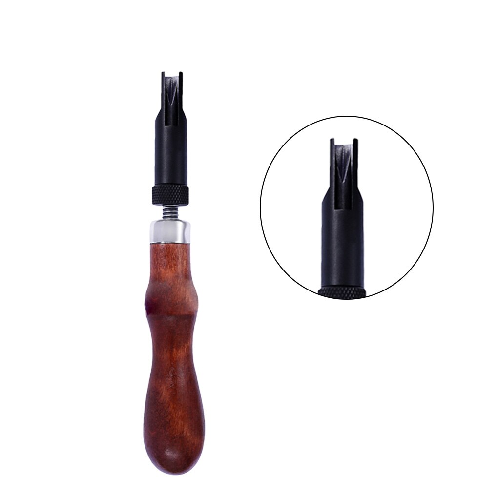 Lederen Grooving Tool V Type Push Groover Rand Ver... – Vicedeal