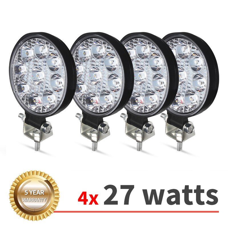 4pcs 12V 24V 48W Work Light 27W LED Car Spot light... – Grandado