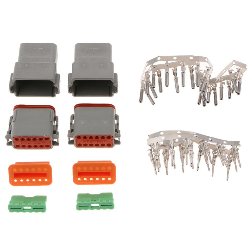 2 Sets Kit Dt 12 Pin Waterdichte Elektrische Draad... – Vicedeal