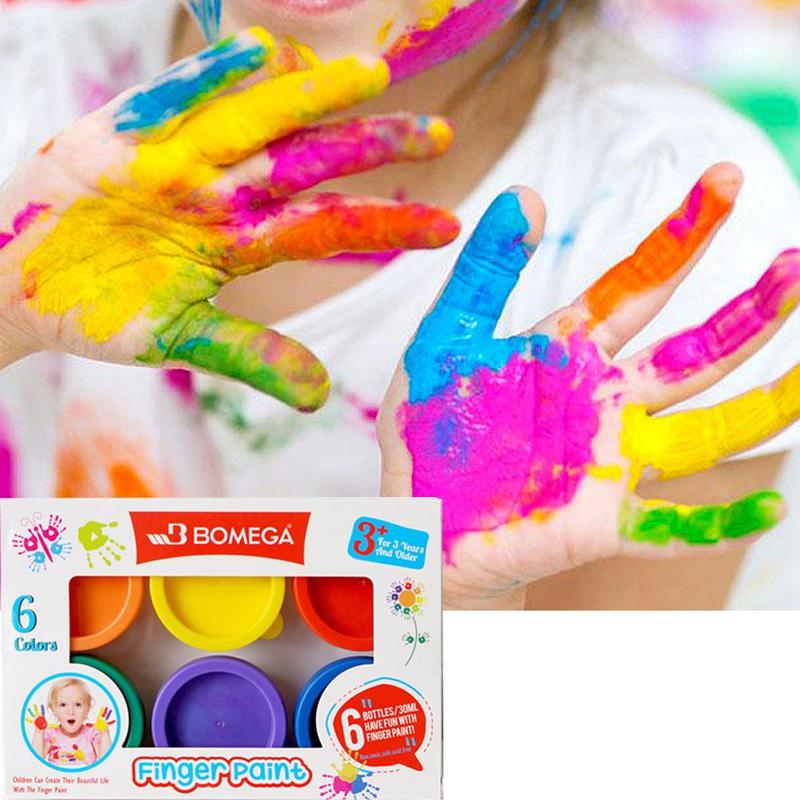 20ml 6 Color Washable Children's School Finger Pai... – Grandado