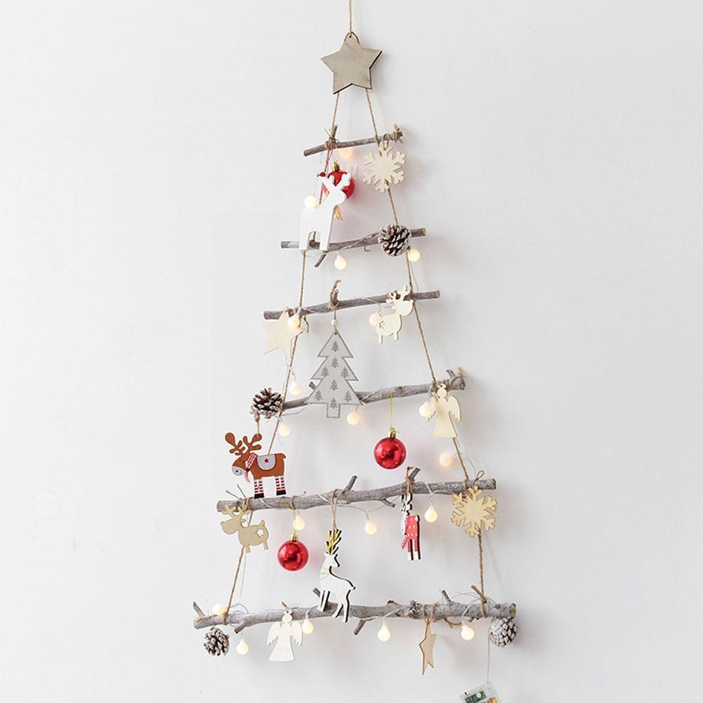 DIY Wooden Wall Hanging Christmas Tree Wooden Wall Grandado DIY Wooden Wall Hanging Christmas Tree Wooden Wall Grandado