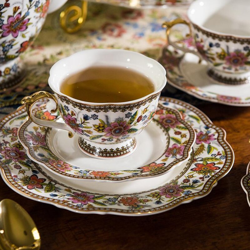 Bone China European Tea Cup Set and Saucer Coffee ... – Grandado