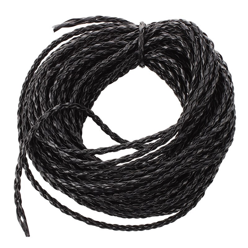 9m Black Braided Leather Necklace Cord String DIY ... – Vicedeal