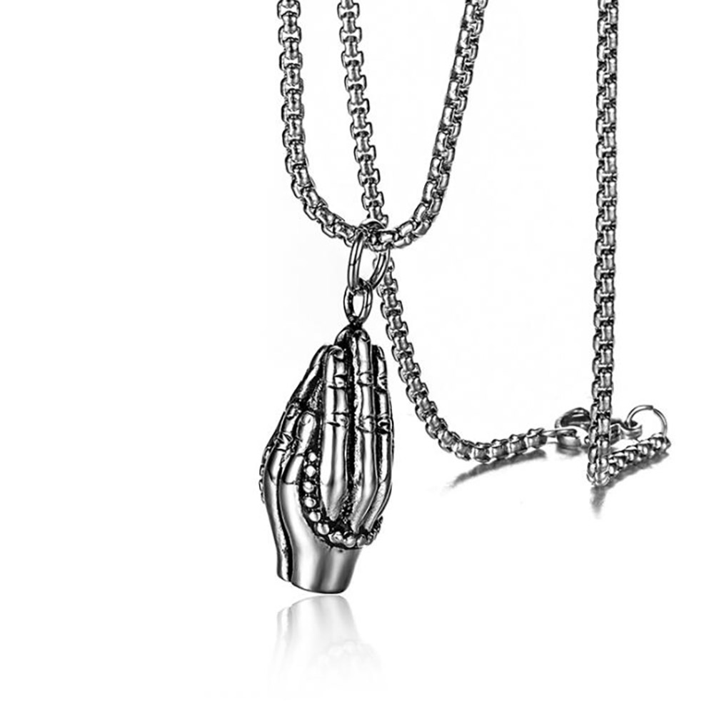 Stainless Steel Gold Vintage God Bless Hand Neckla... – Vicedeal