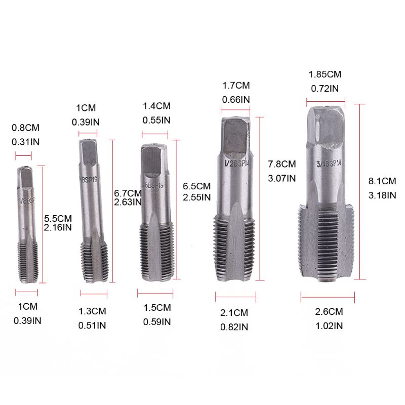 G1/8 G1/4 G3/8 G1/2 G3/4 55 Graden Staal G Draad t... – Vicedeal