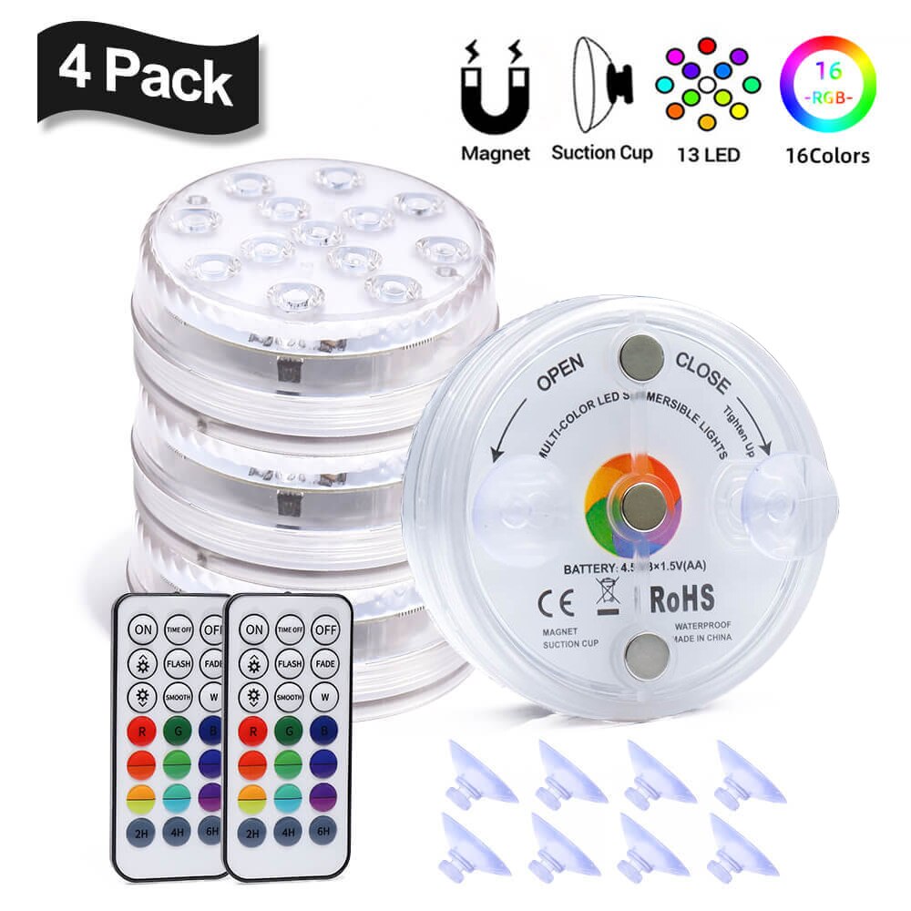 8.5Cm Zuignap Magneet Rgb 13 Leds Dompelpompen Ond... – Grandado