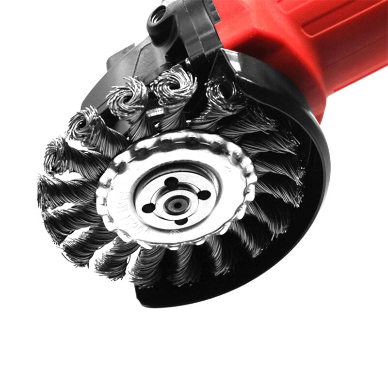 Knotted Steel Wire Brush Deburring Derusting Angle... – Grandado