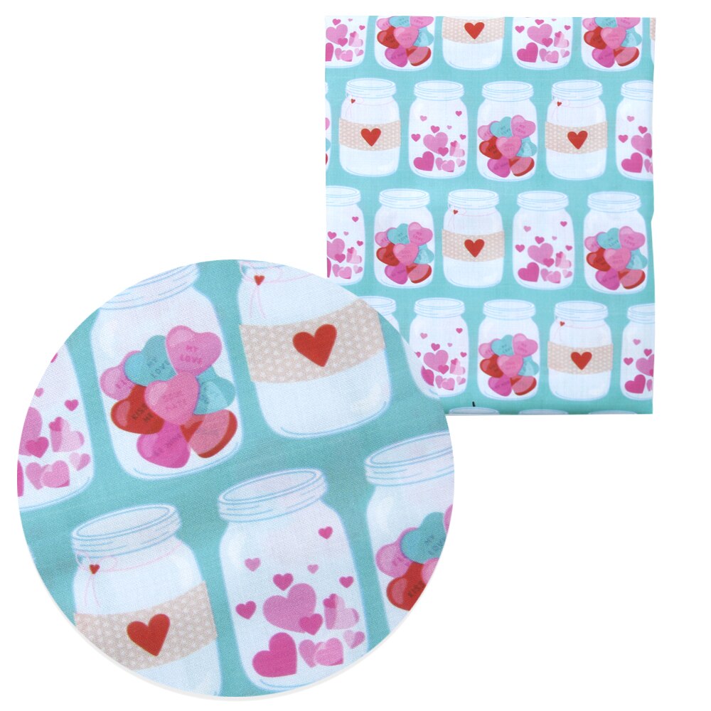 50*145cm Love Heart Disconnect Poly Cotton Fabric ... – Vicedeal