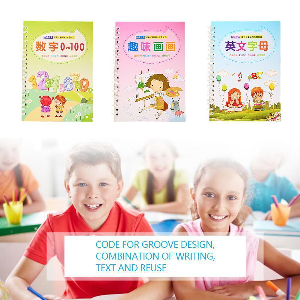 Writing Stickers Copybook Reusable English Copyboo... – Grandado