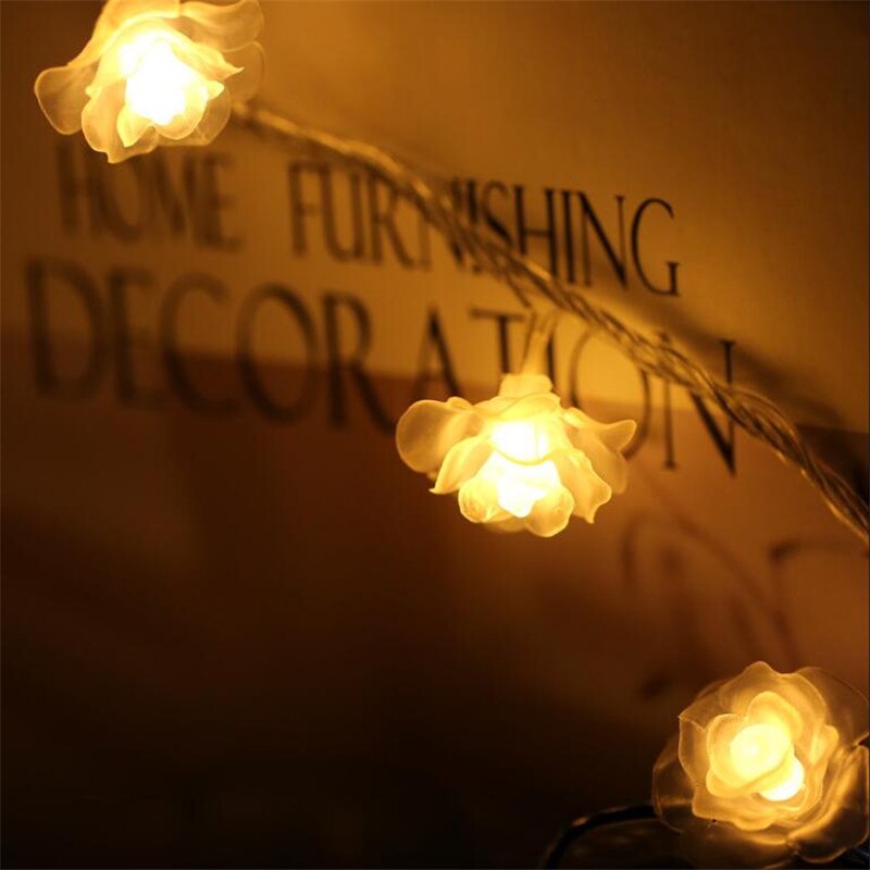 White Rose Flower Fairy string lights 4M 20LED flo... – Vicedeal