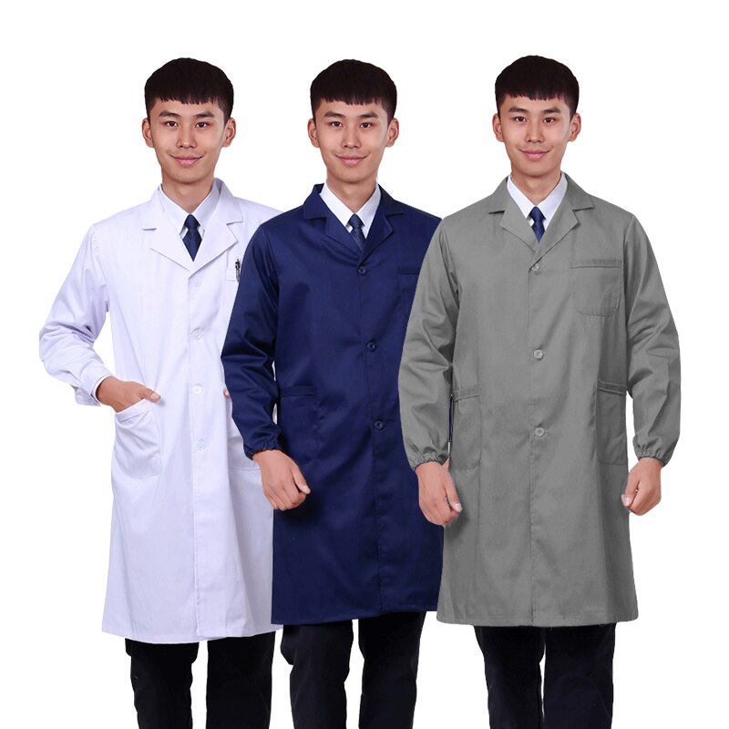 Uniform Coat Long Sleeve Lab Coat Work Clothes Poc... – Grandado