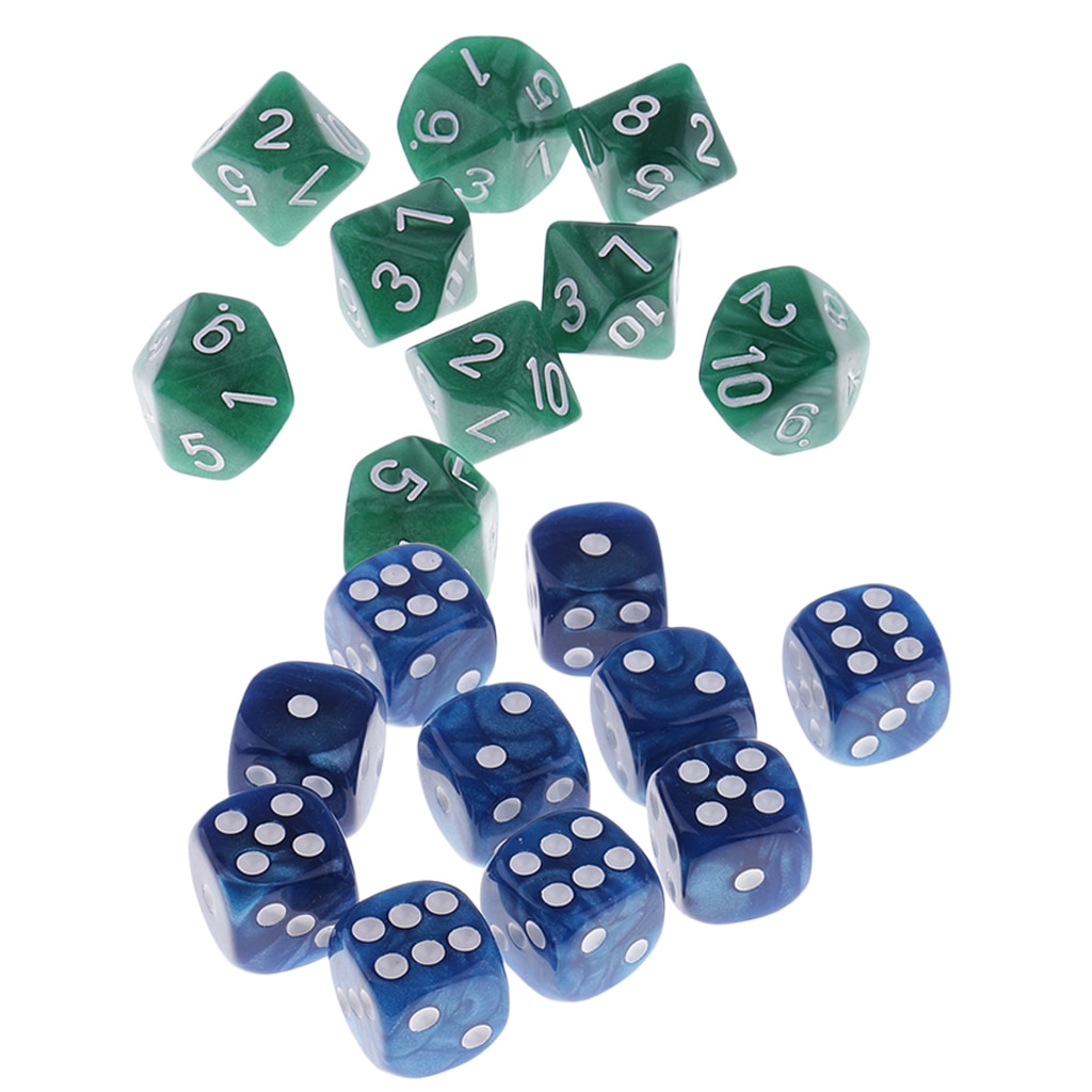 20pcs D6 Spot Dice D10 Digital Dice Set For Board ... – Grandado