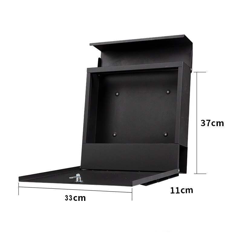 37X33X12CM Wall Mounted Modern Metal Mailbox Outdo... – Grandado