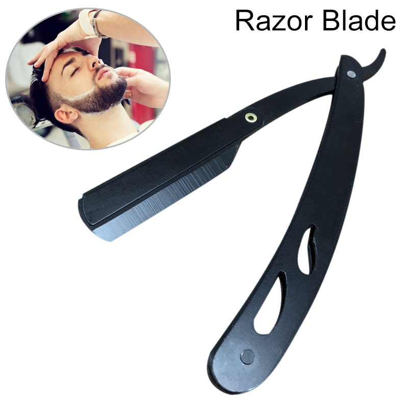 Men Straight Edge Razor Steel Folding Shaving Barb... – Grandado