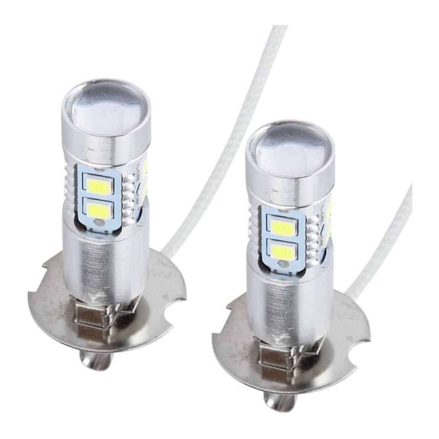 2 kpl h3 6000k 100w valkoiset led-sumuvalon poltt... – Grandado