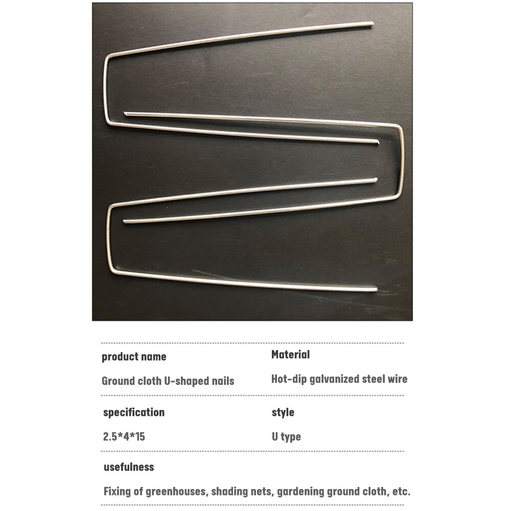 100pcs/Pack Garden Peg Silver Metal U-Shape Garden... – Grandado