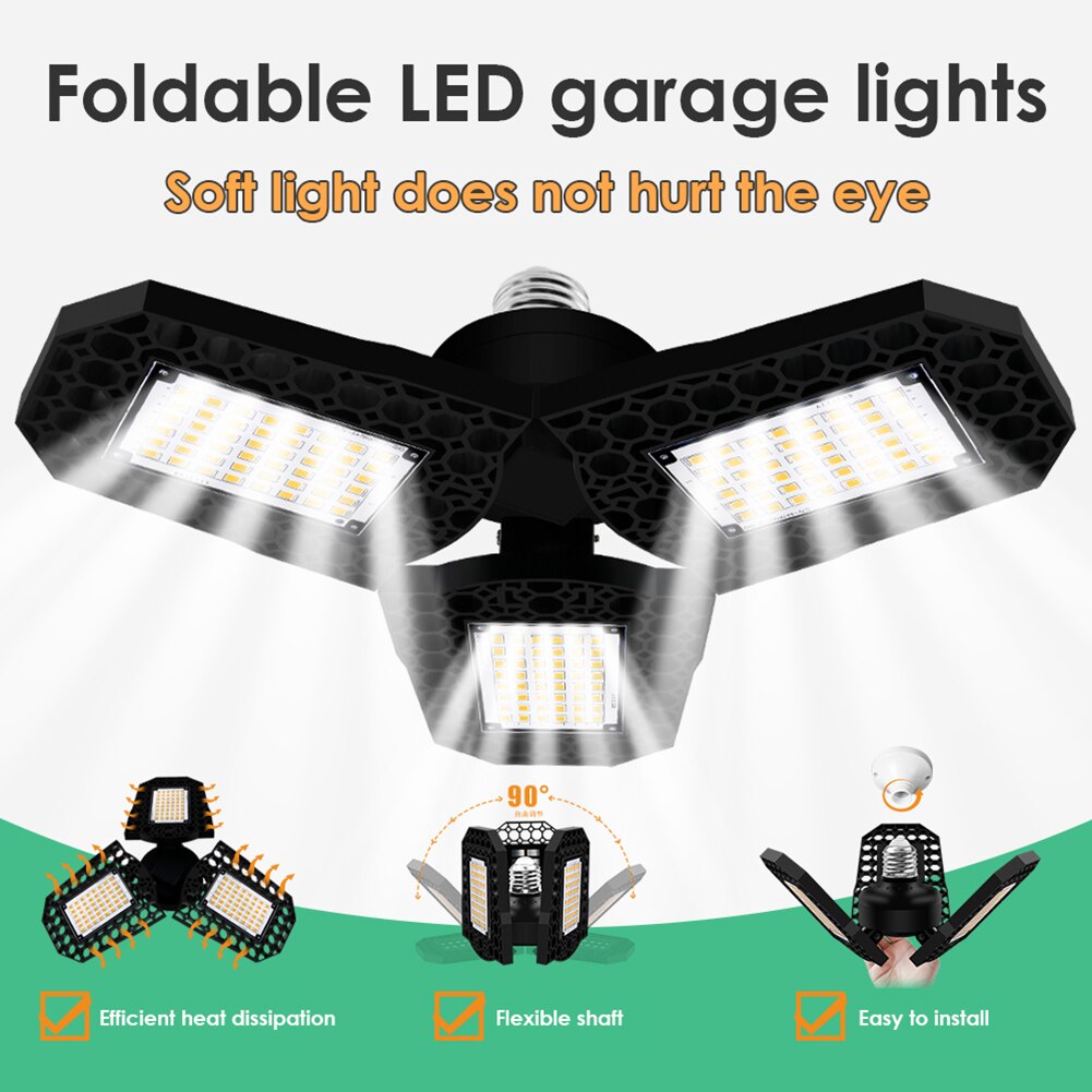 E27 3-Leaf Deformable LED Ceiling Light Multi-func... – Vicedeal